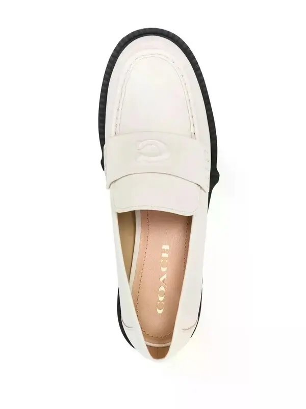 COACH Leah Chunky Sole Leather Loafers