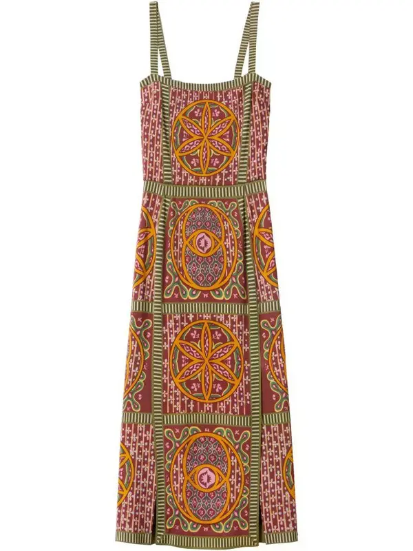 La DoubleJ Martini Midi Dress - Orange