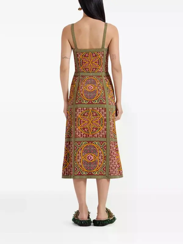 La DoubleJ Martini Midi Dress - Orange