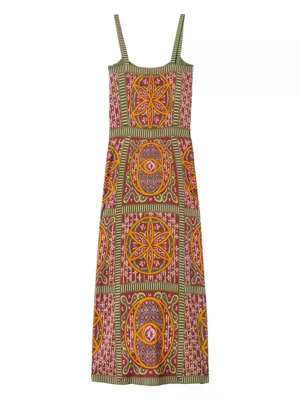 La DoubleJ Martini Midi Dress - Orange