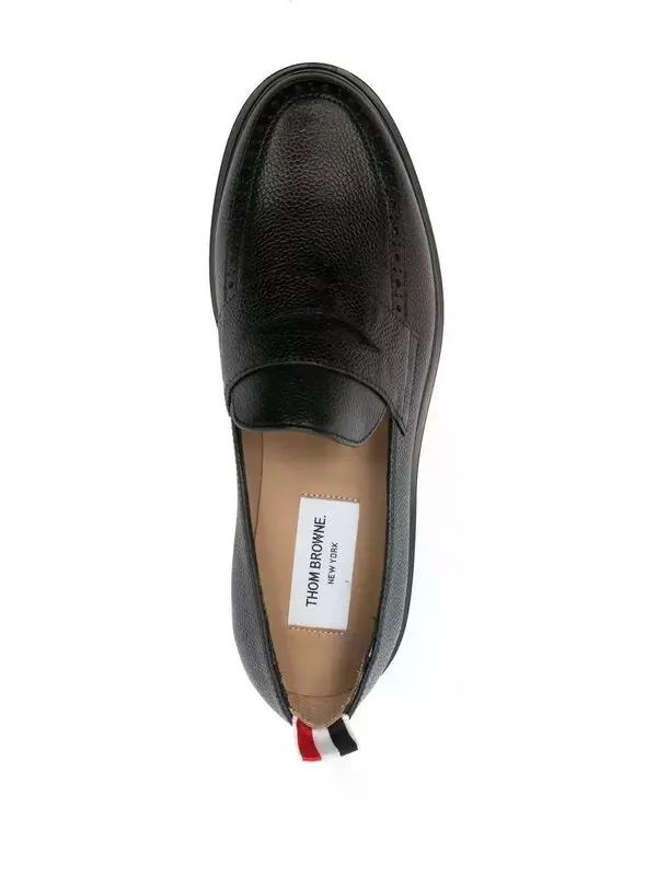 Thom Browne Pebbled Leather Penny Loafers