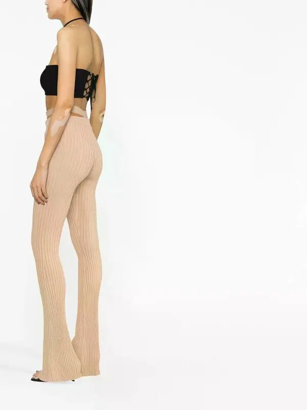 ANDREĀDAMO Lace-up Halterneck Crop Top