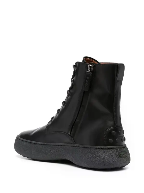 TOD'S Montone Lace-up Leather Boots