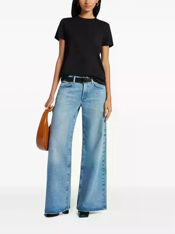 AGOLDE Mid-rise Wide-leg Jeans - Blue