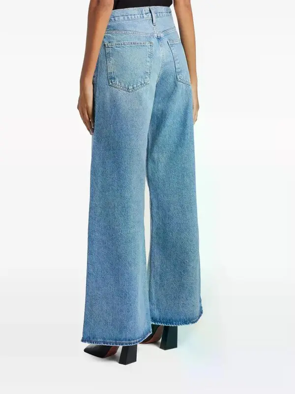 AGOLDE Mid-rise Wide-leg Jeans - Blue