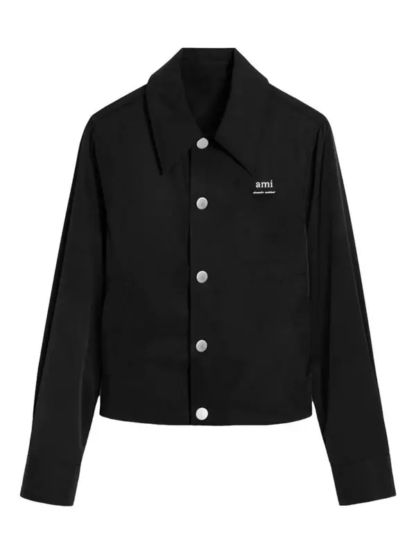 AMI Paris Embroidered Logo Button-up Jacket