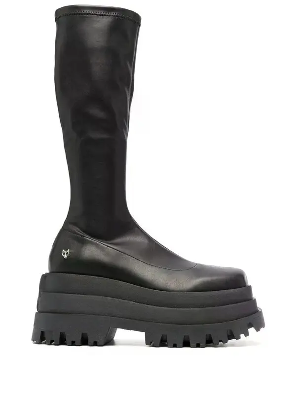 NAKED WOLFE Sin Platform Knee-high Boots