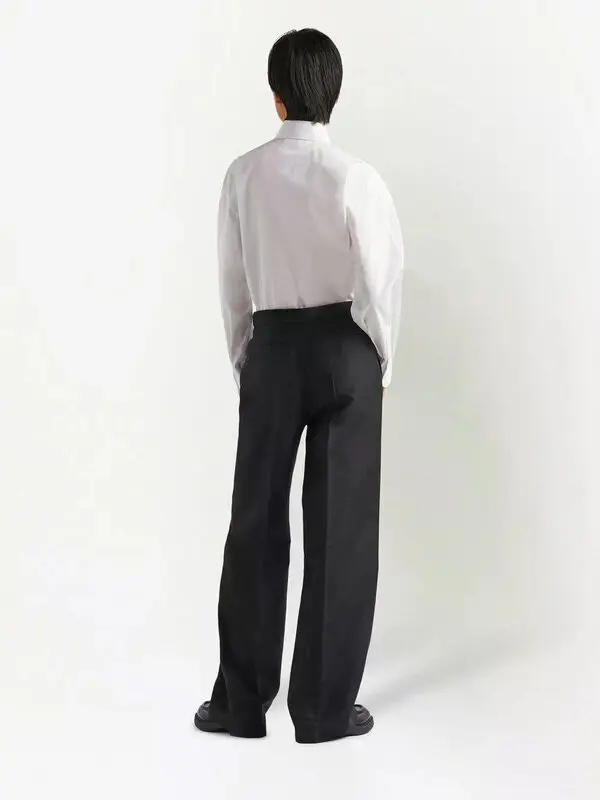 Prada Triangle-logo Poplin Shirt