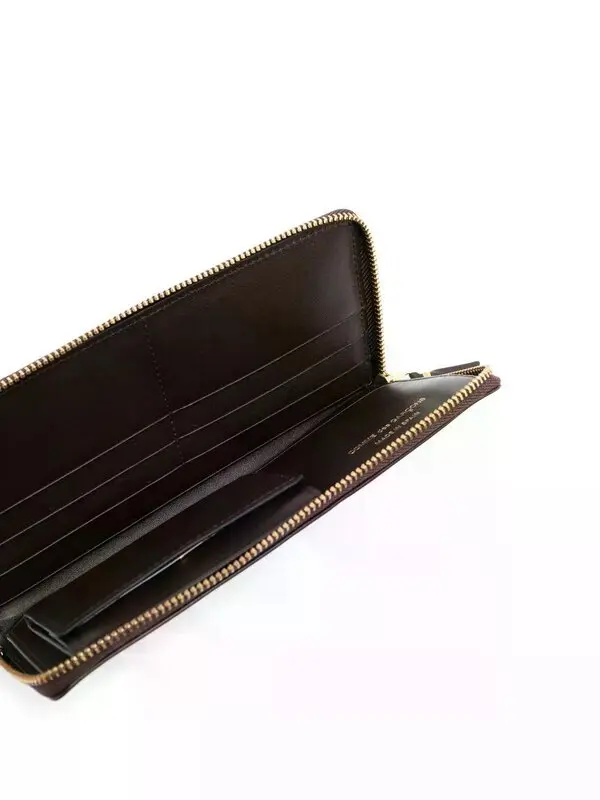 Comme Des Garçons Zip-up Calf Leather Cardholder