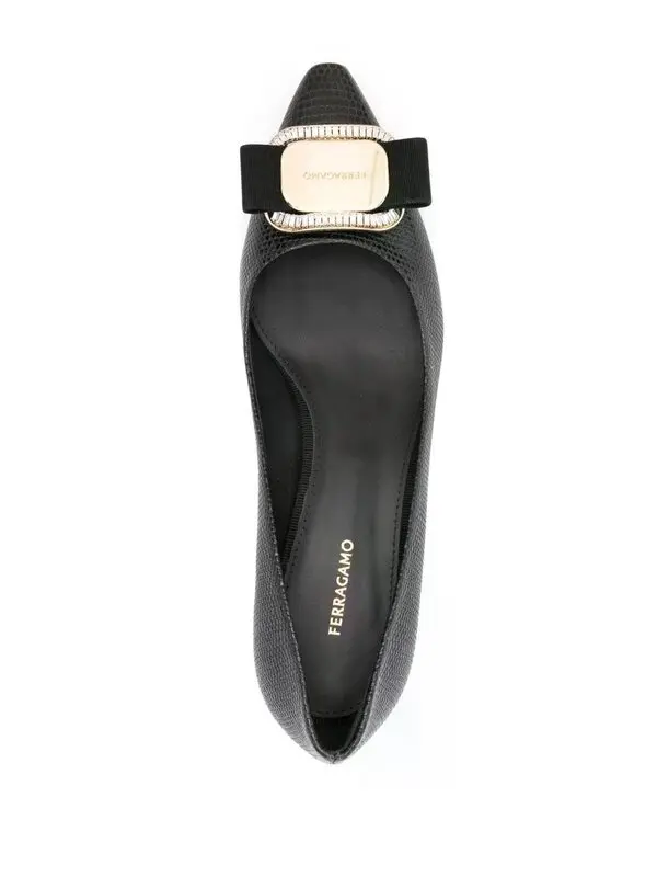 FERRAGAMO Vara 40mm Leather Pumps