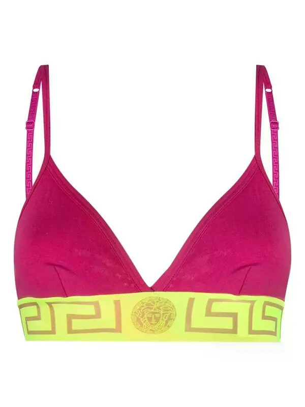 Versace Greca-print Bra