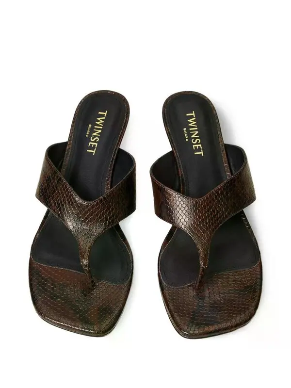 TWINSET Thong-style Kitten Heel Sandals