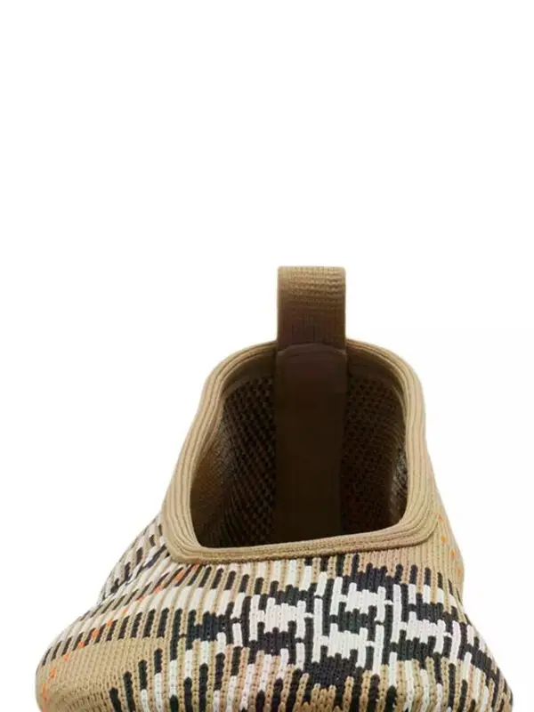 Burberry Check Knit Baby Ballerinas - Neutrals
