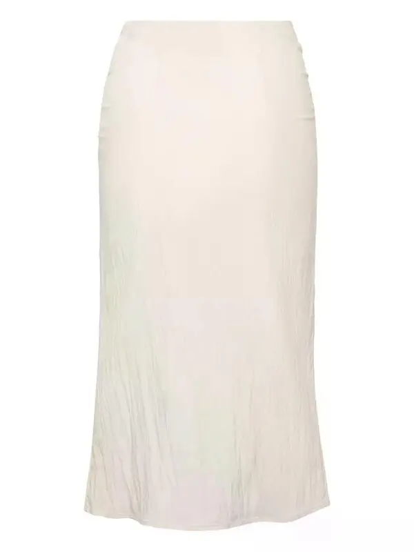 ELENA VELEZ Double Slit Midi Skirt - Neutrals
