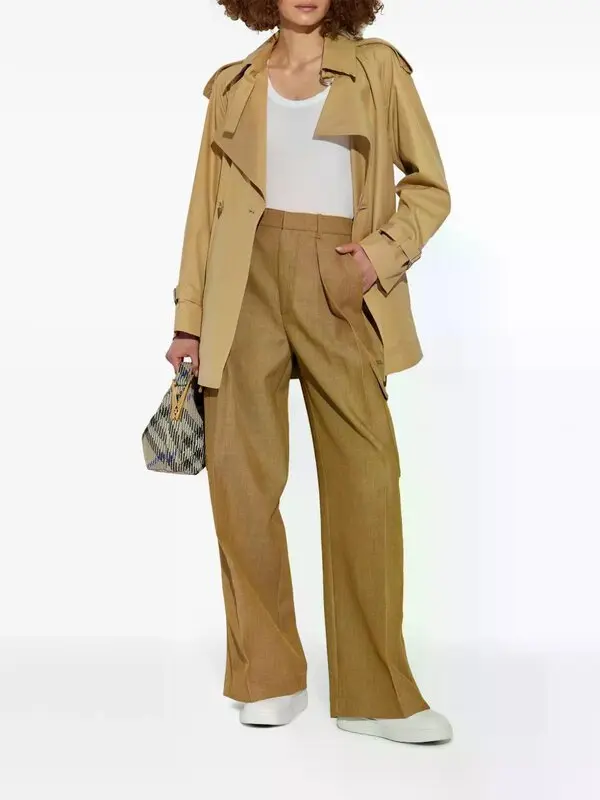 Burberry Pleat-detail Wool Cargo Trousers