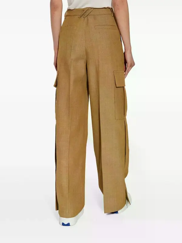 Burberry Pleat-detail Wool Cargo Trousers