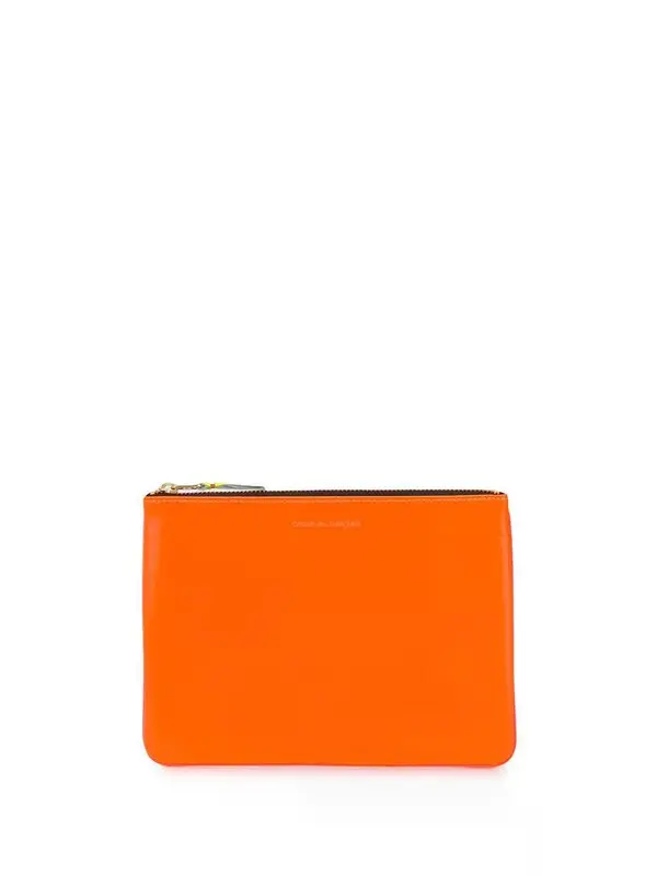 Comme Des Garçons Colour-block Zipped Wallet - Orange