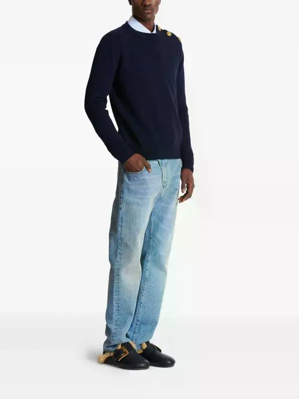 Balmain Knitted Jumper - Blue