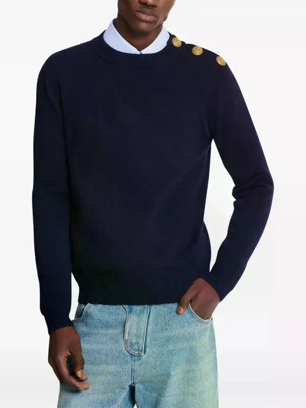 Balmain Knitted Jumper - Blue