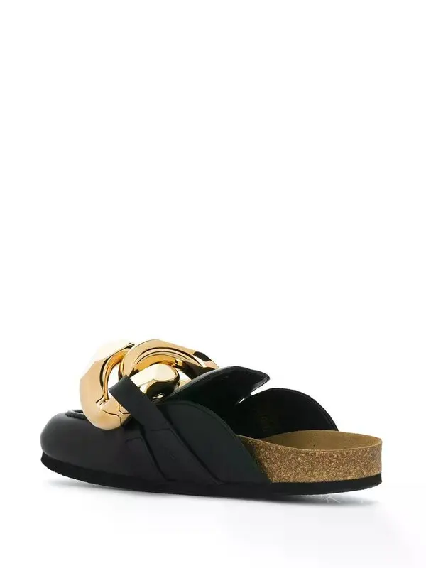JW Anderson Chain Loafer Mules - Black