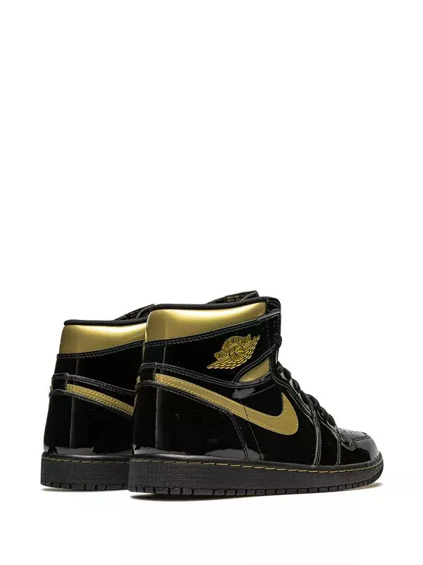 JORDAN Air 1 Retro High Og Metallic Gold Sneakers - Black