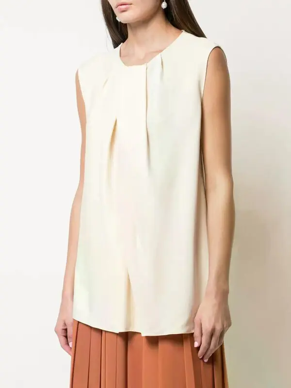 THE ROW Sleeveless Flared Blouse