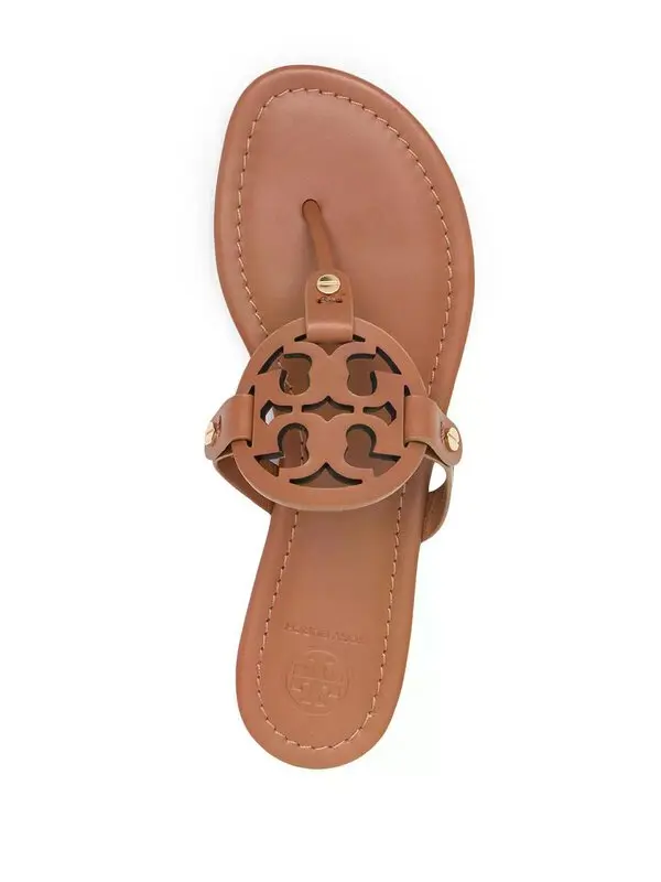 Tory Burch Miller Leather Sandals - Brown