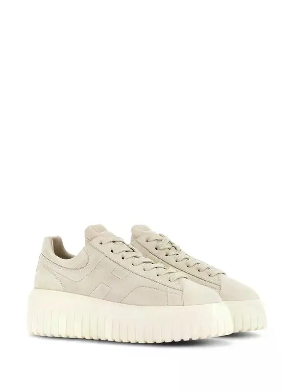 Hogan H-stripes Suede Sneakers - Neutrals
