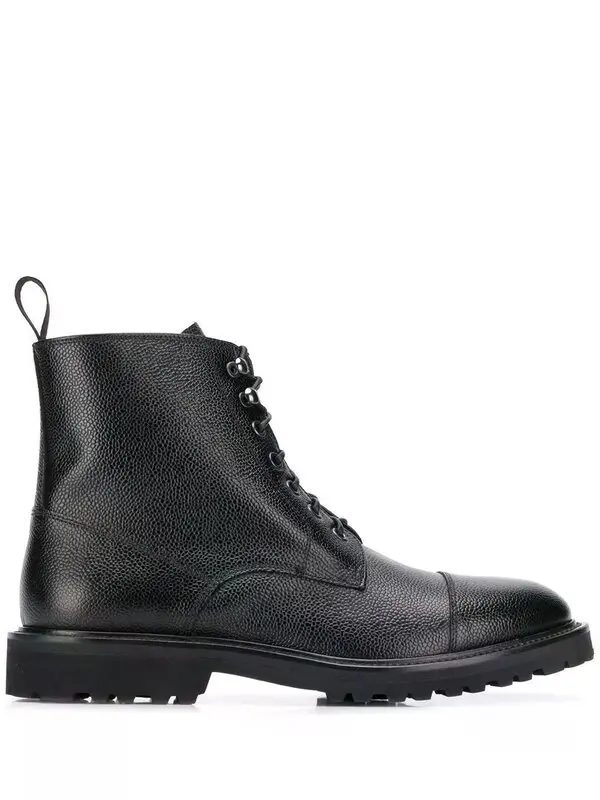 SCAROSSO Jackie Grain Ankle Boots