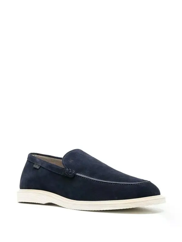Hogan Almond Toe Suede Loafers