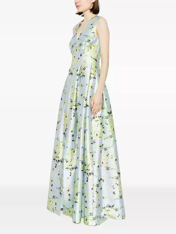 Sachin & Babi Brooke Floral-print Gown - Blue