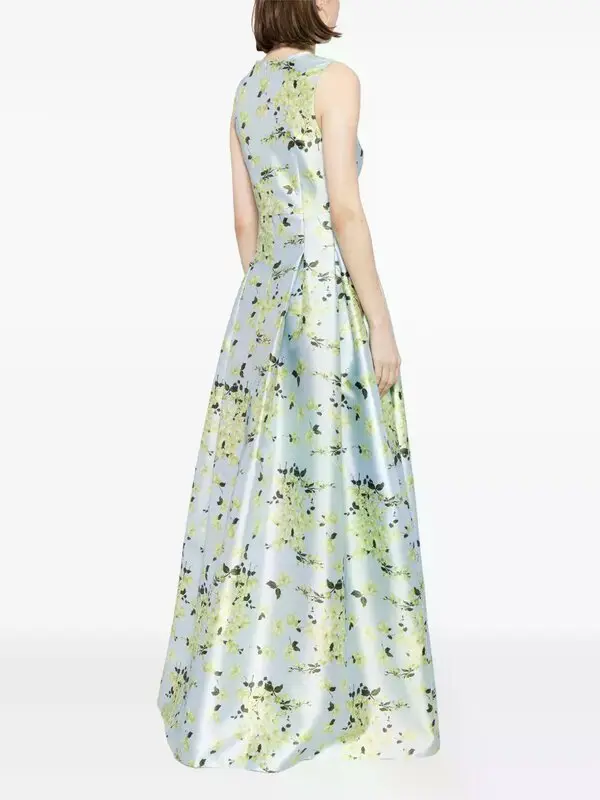 Sachin & Babi Brooke Floral-print Gown - Blue