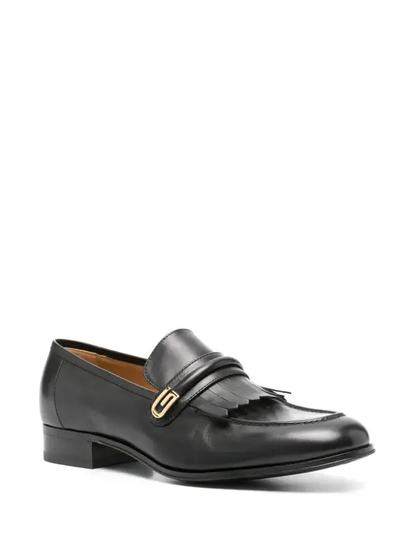 Gucci Fringe-detail Leather Loafers