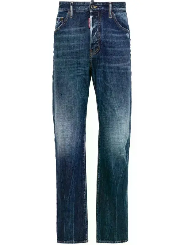Dsquared2 642 Mid-rise Straight-leg Jeans - Blue