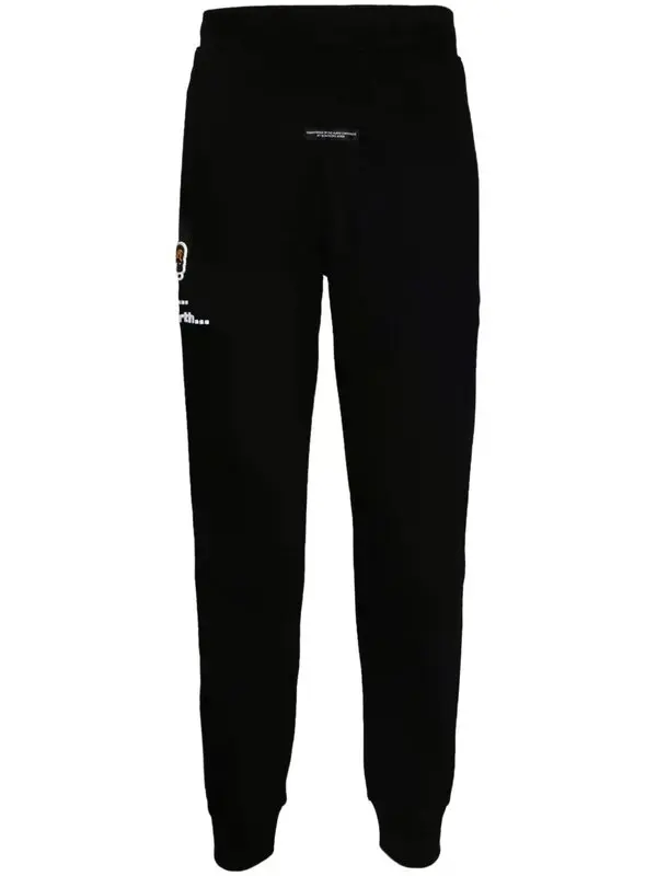 AAPE BY *A BATHING APE Logo-embroidered Track Pants - Black