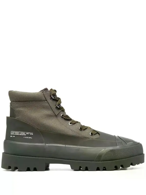 DIESEL® Hiko Hybrid Lace-up Boots - Green