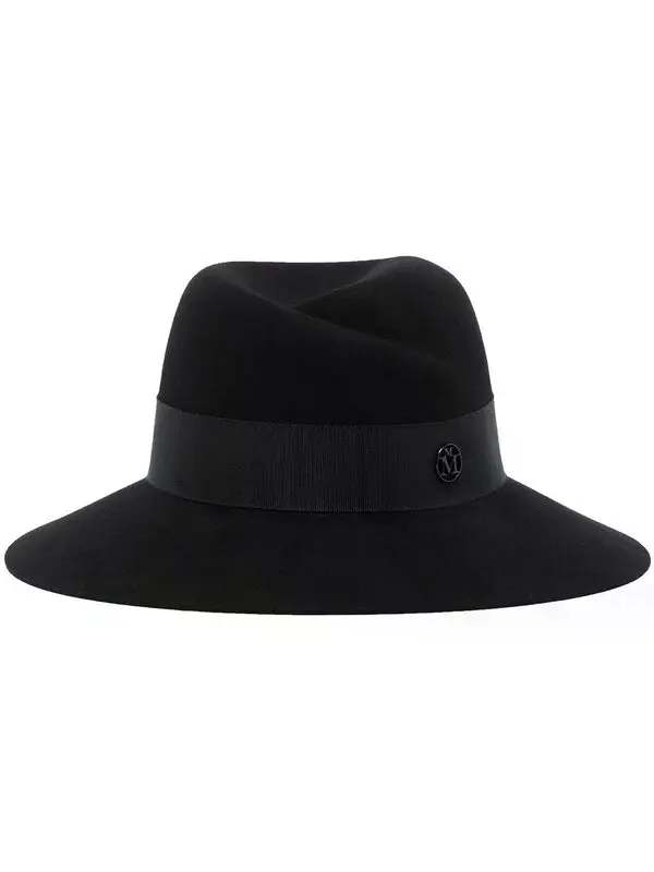 MAISON MICHEL Virginie Fedora Hat - Black