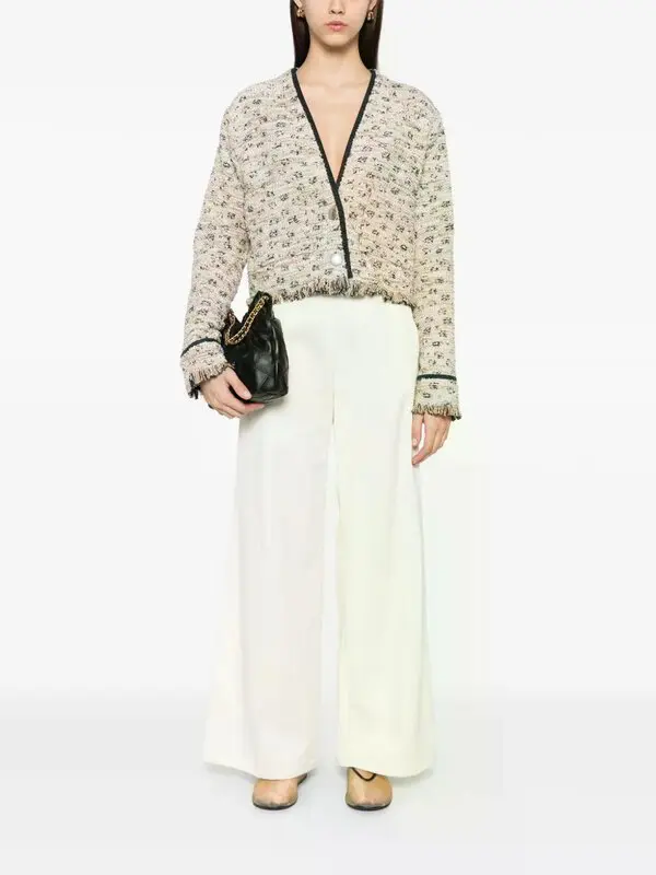 FORTE_FORTE Twill Straight-leg Trousers