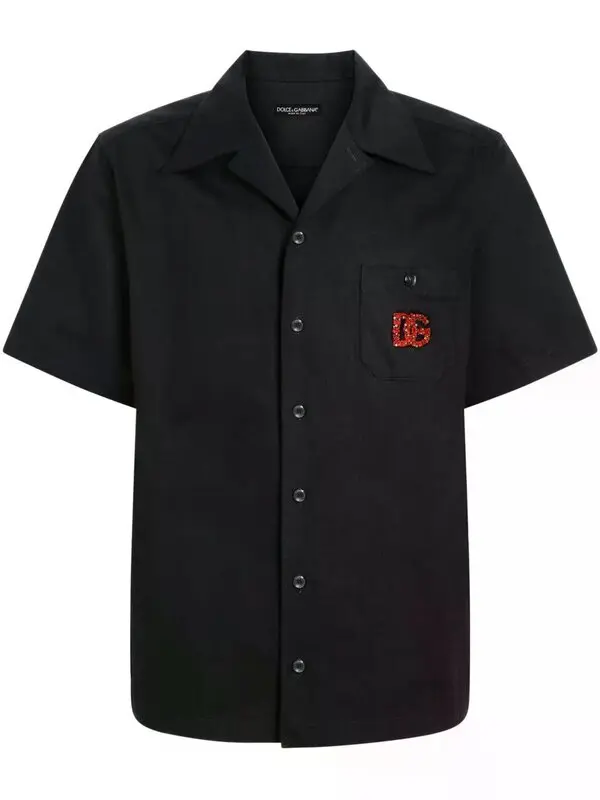 Dolce & Gabbana Bead-logo Shirt - Black