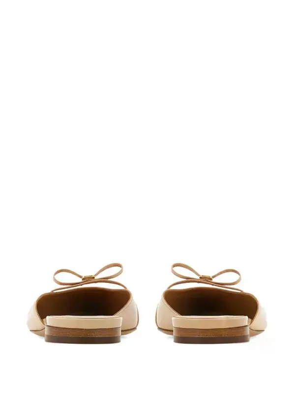 FERRAGAMO Mini Bow Mules - Neutrals