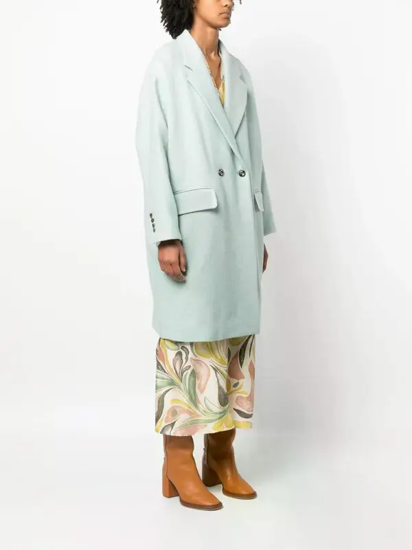 ALYSI Double-breasted Buttoned Wool Coat