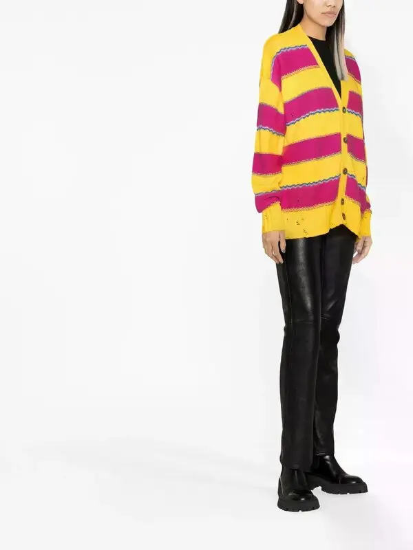 Dsquared2 Striped V-neck Cardigan