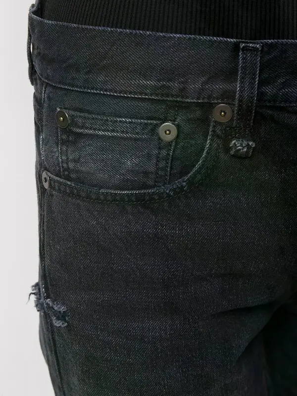 R13 Cropped Slim Fit Jeans