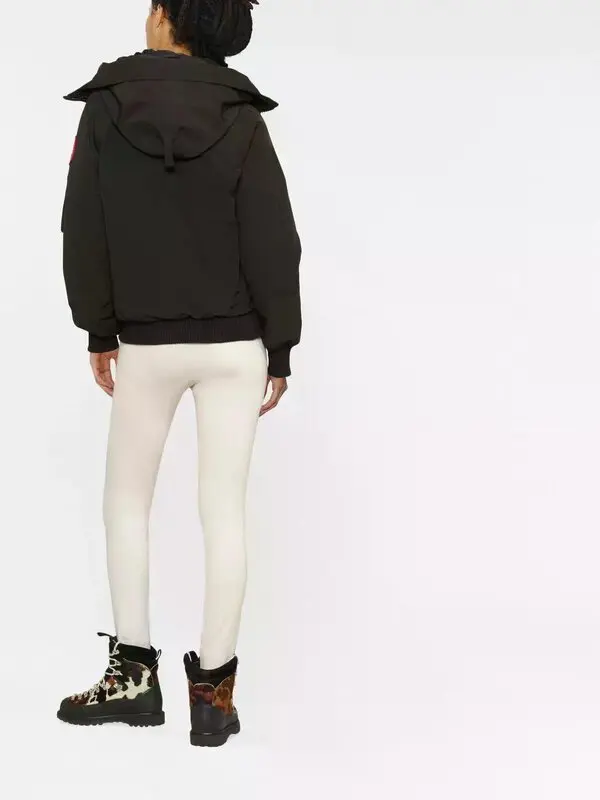 Canada Goose Logo-patch Hooded Down Jacket - Black