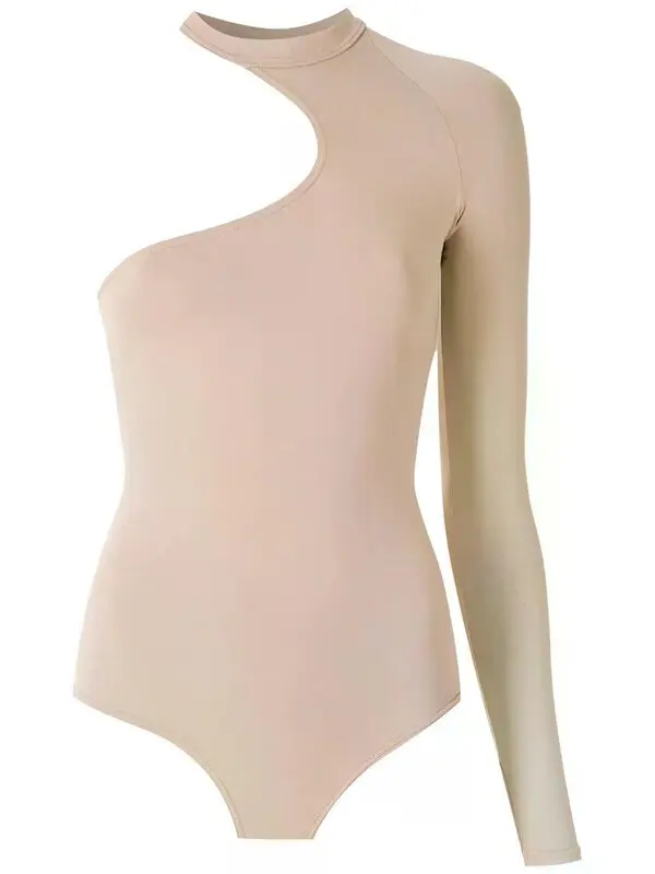 AMIR SLAMA Asymmetric Long Sleeve Bodysuit