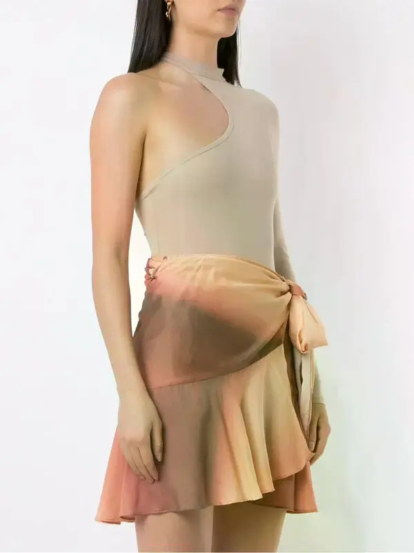 AMIR SLAMA Asymmetric Long Sleeve Bodysuit