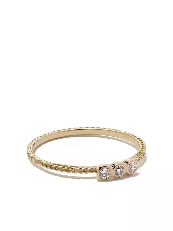 WOUTERS & HENDRIX 18kt Yellow Chain Diamond Ring - Gold