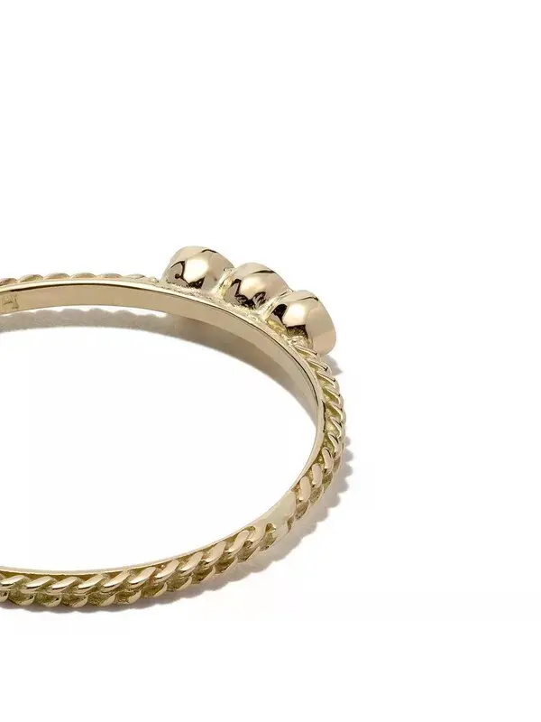 WOUTERS & HENDRIX 18kt Yellow Chain Link Diamond Ring - Gold