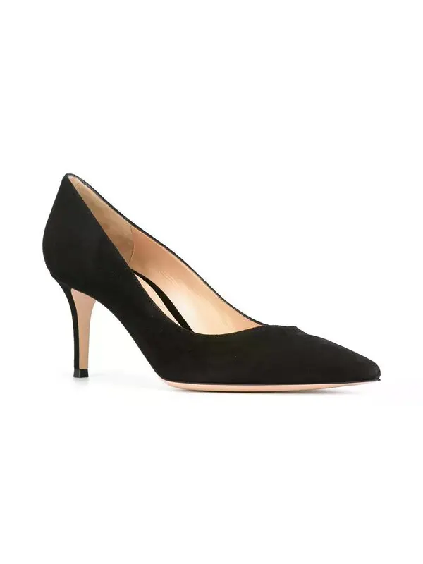 GIANVITO ROSSI 70mm Suede Pumps - Black