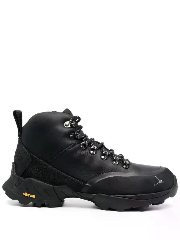 ROA Lace-up Leather Boots - Black